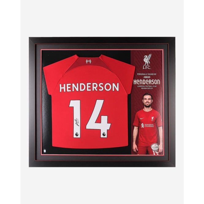 LFC Signed 22-23 Henderson Framed Shirt