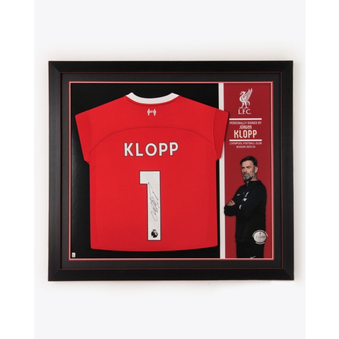 LFC Signed 23/24 Klopp Framed Shirt