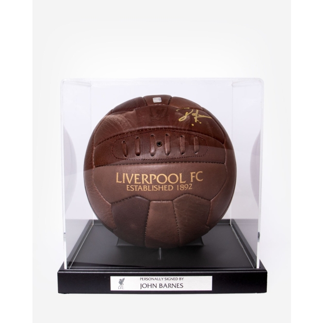 LFC Signed Barnes Football In Case