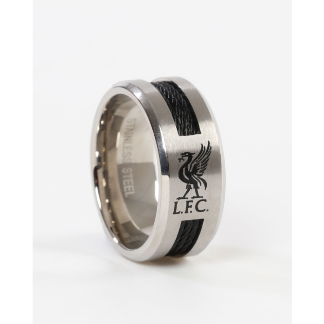 LFC Black Inlay Band Ring