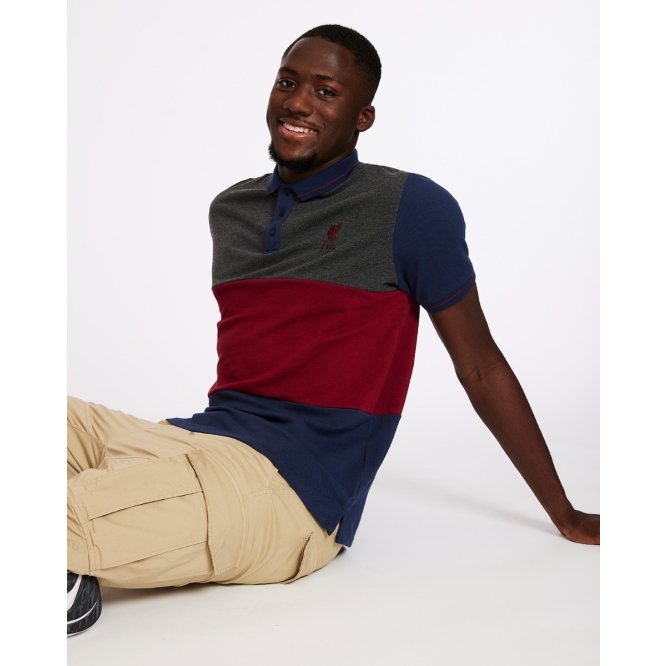 LFC Mens Colour Block Polo
