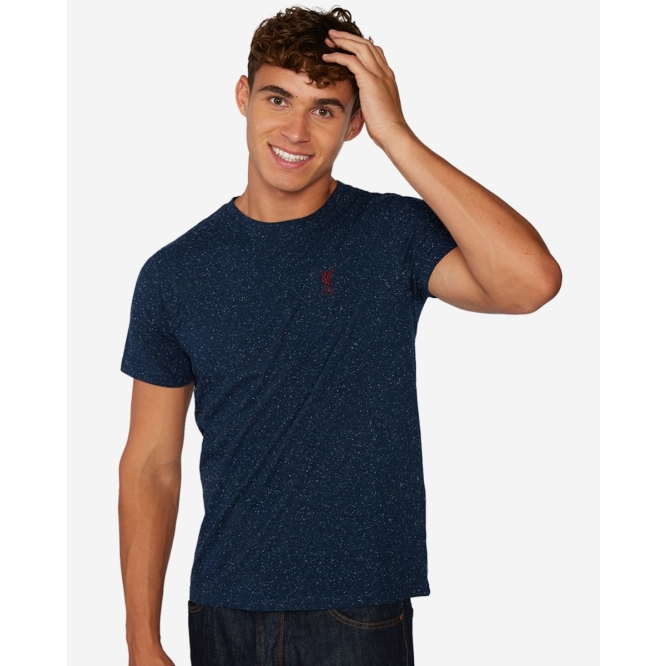 LFC Mens Crew Neck Neppy Yarn Tee Navy