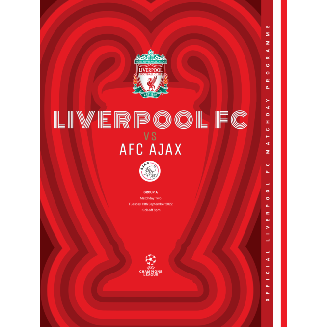 Matchday Programme 6 - LFC Vs Ajax - 13/09/22