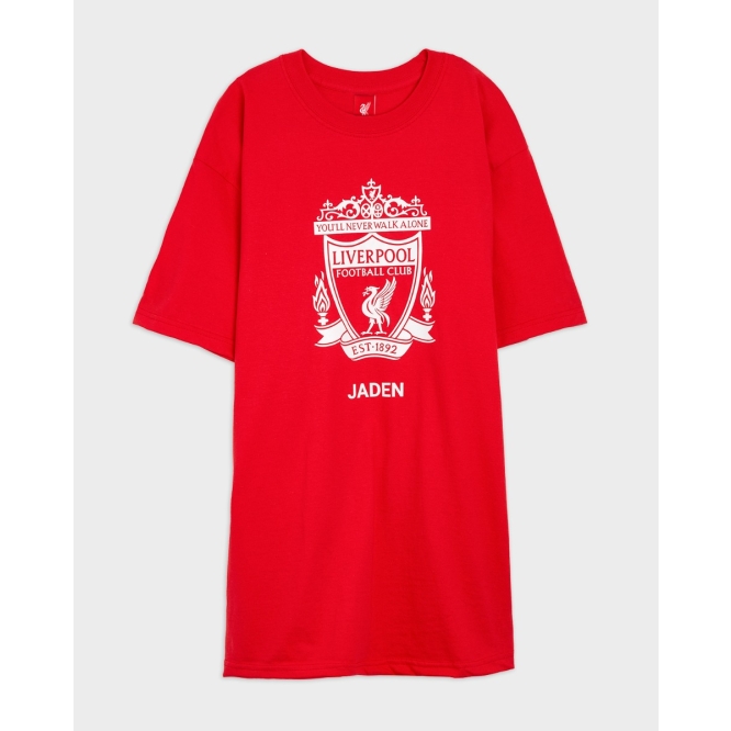 Personalise your LFC White Crest Personalised Red Tee at the Official ...