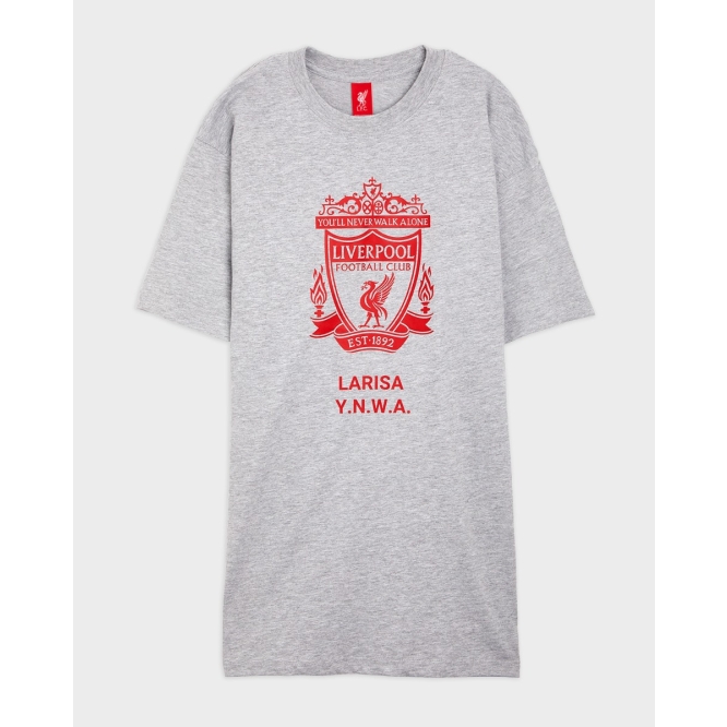 Personalise your LFC Crest Personalised Grey/Red Tee at the Official ...