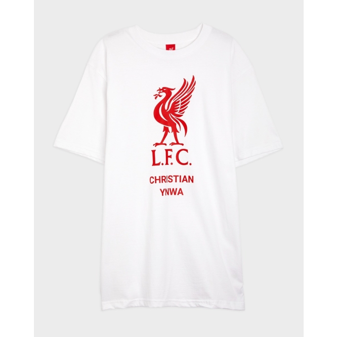 Personalise your LFC Red Liverbird Personalised White Tee at the ...