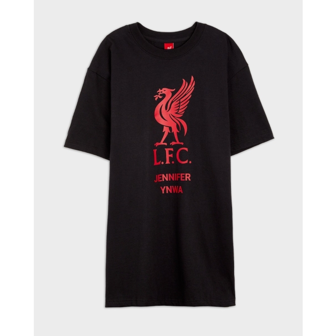 Personalise your LFC Red Liverbird Personalised Black Tee at the ...