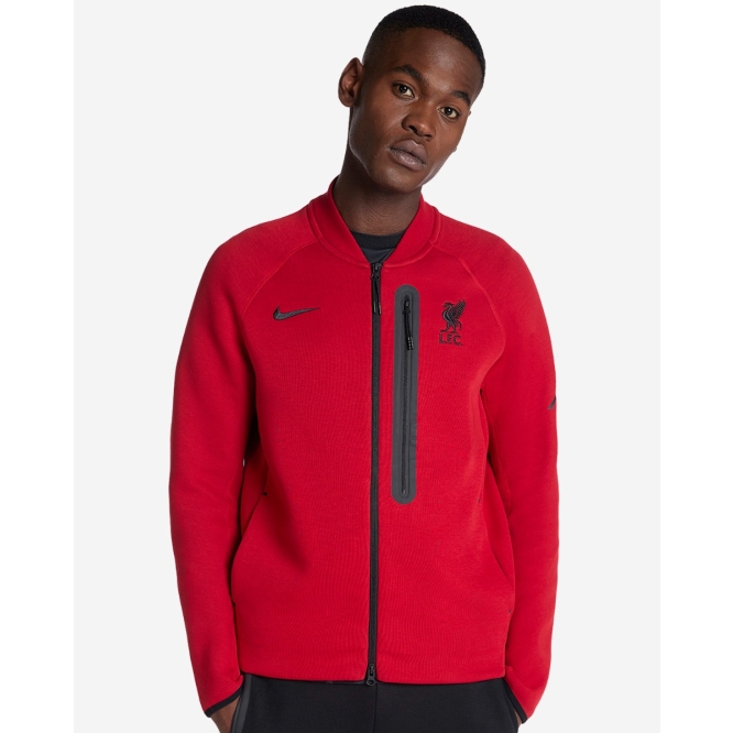 LFC Nike Mens 24/25 Tech Fleece N98 Jacket Gym Red