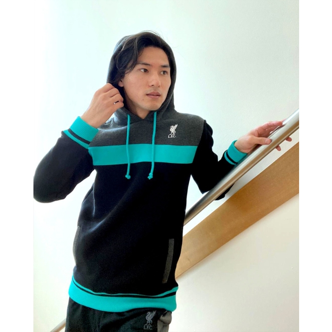 เสื้อฮู้ดดี้ผู้ชาย LFC Teal Colour Block