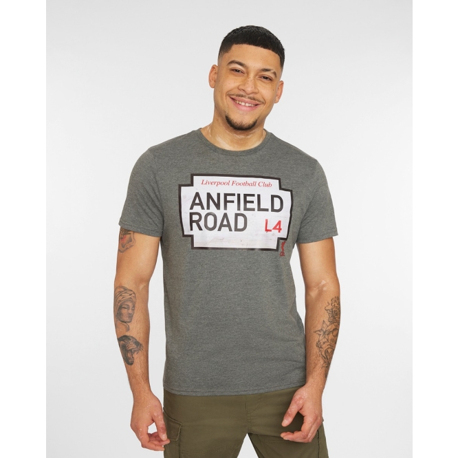 LFC Mens Anfield Road Tee Grey