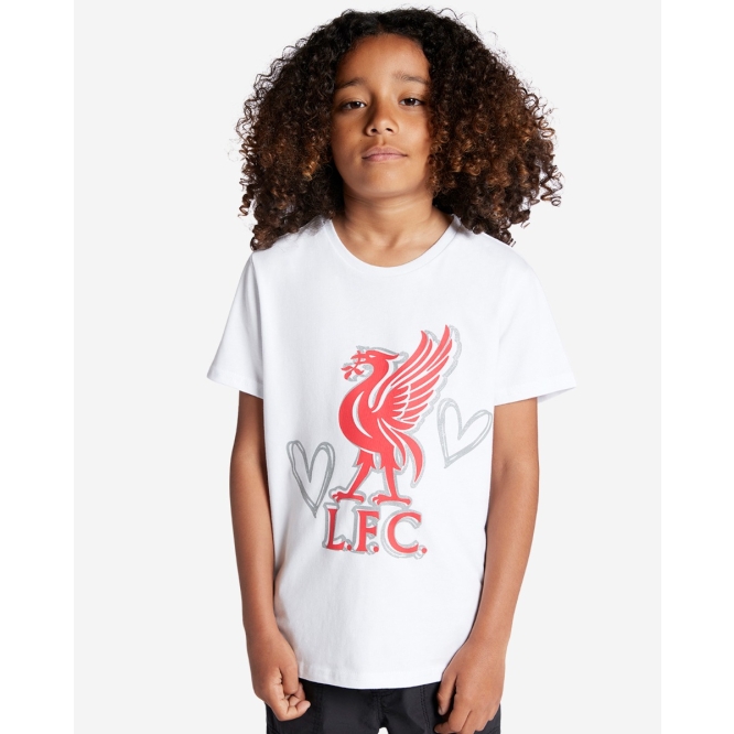 LFC Juniors Heart Liverpool Tee White